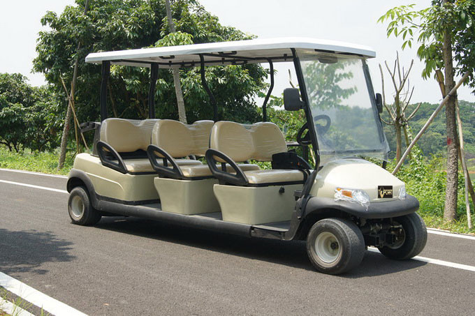 park 6 seater golf cart electric sightseeing car with 3.